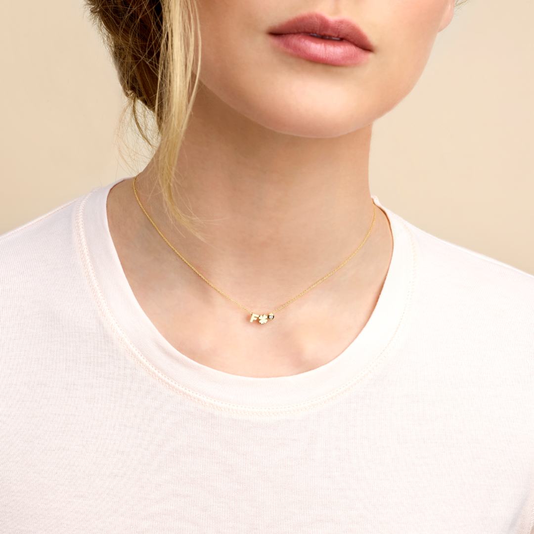 Minitials Two Signature Diamond Necklace - Minitials