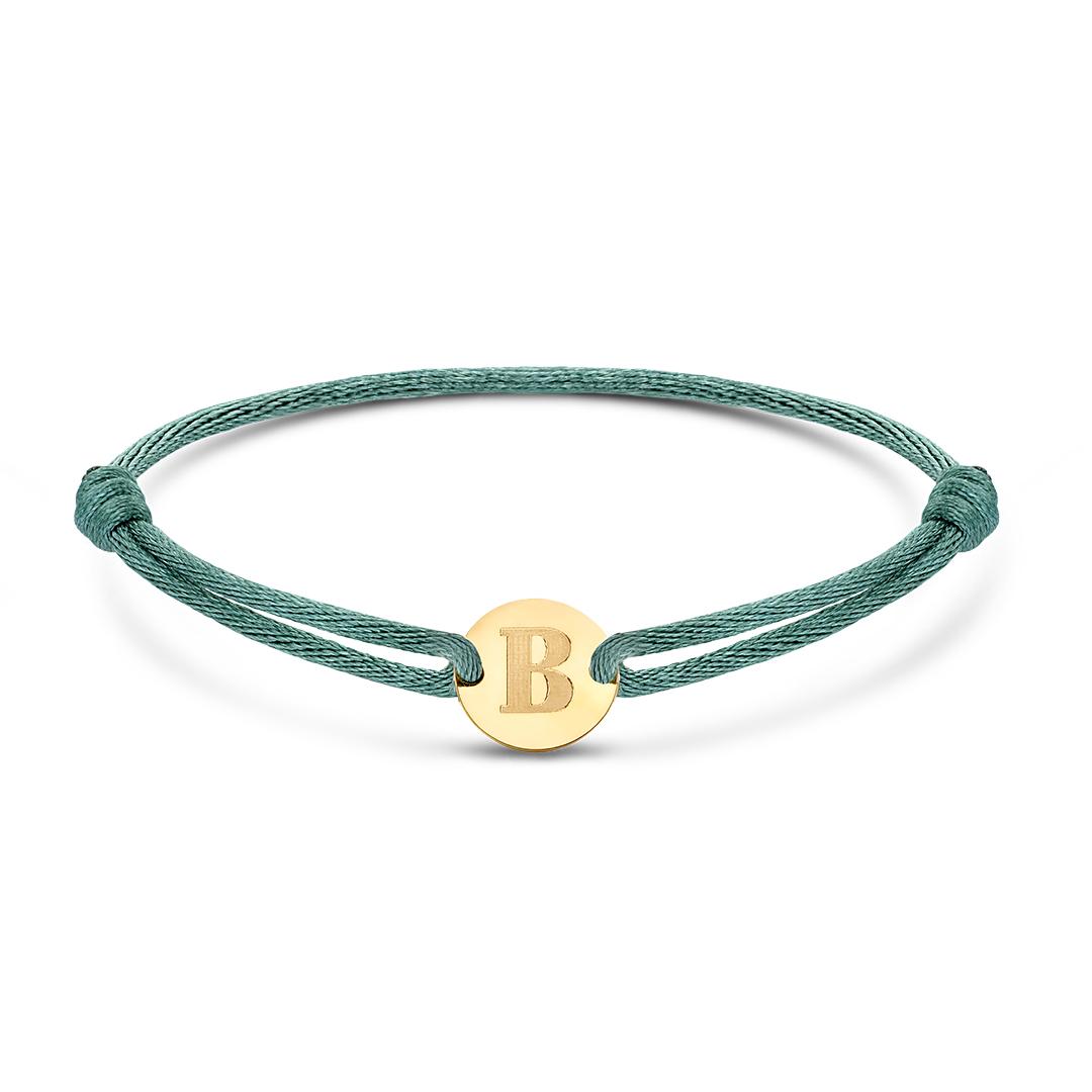 Minitials Small Disc Satin Bracelet - Minitials