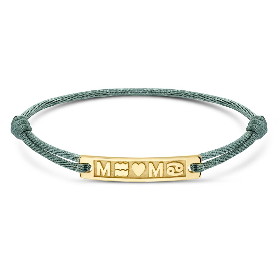 Minitials Horizontal Edge Satin Bracelet - Minitials