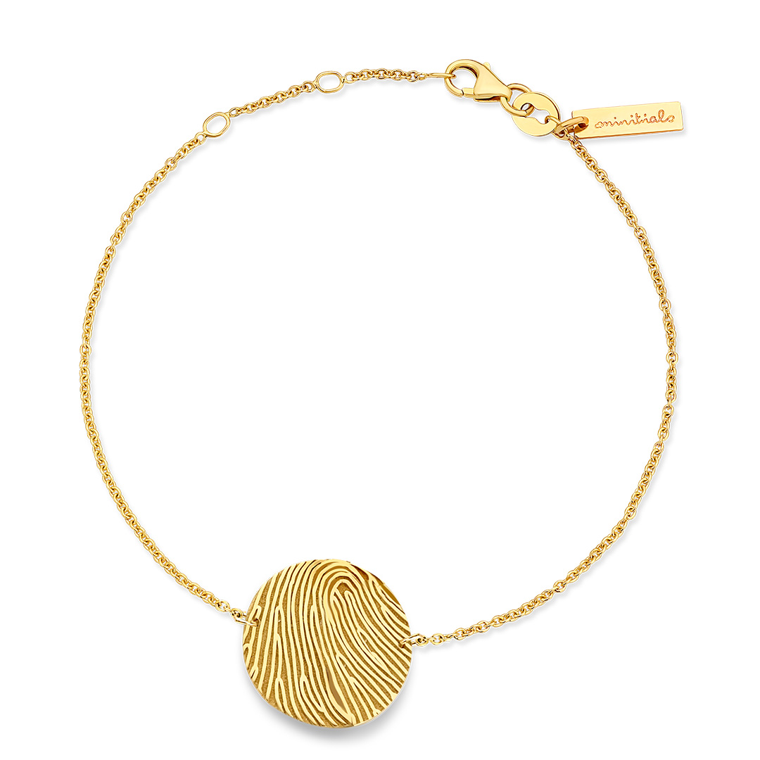 Minitials Fingerprint Middle Disc Chain Bracelet - Minitials