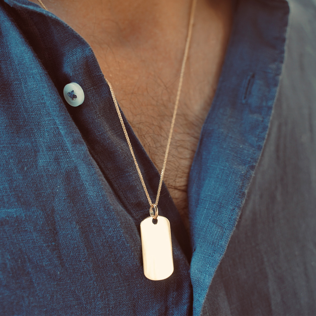 Minitials Man Memory Lane Tag Charm - Minitials