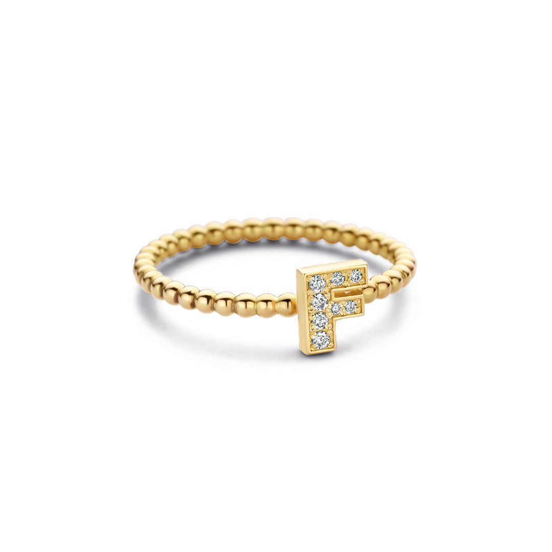 Minitials Pavé Initial Ring - Minitials