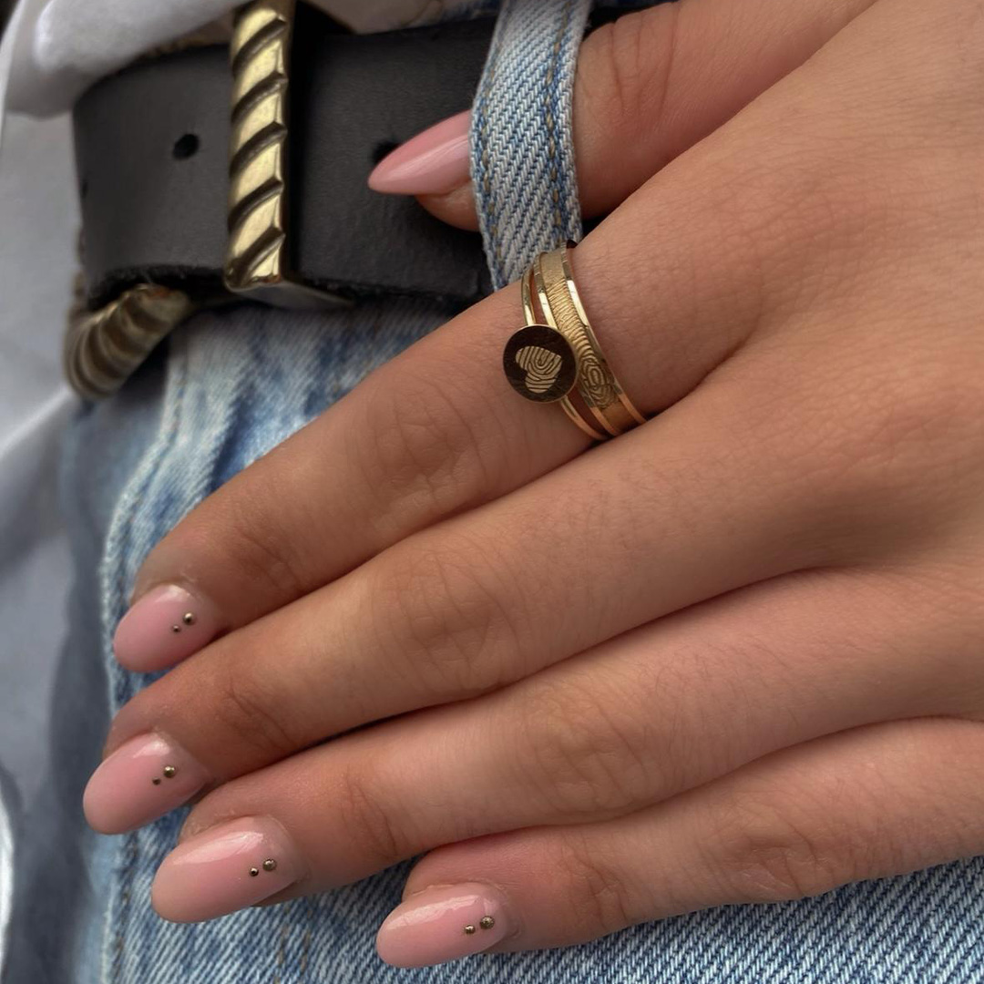 Minitials Fingerprint Disc Ring - Minitials