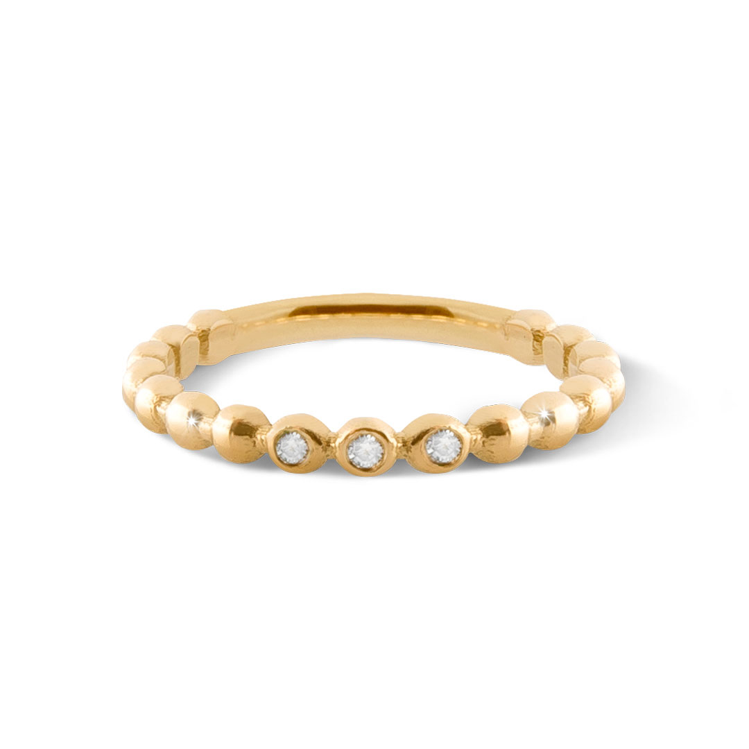 Minitials Connecting Dots Three Dots Ring - Minitials