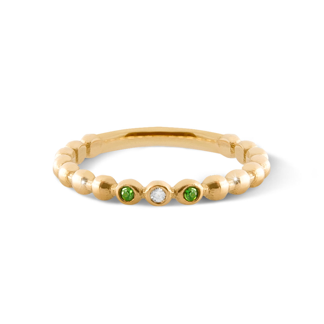 Minitials Connecting Dots Three Dots Ring - Minitials