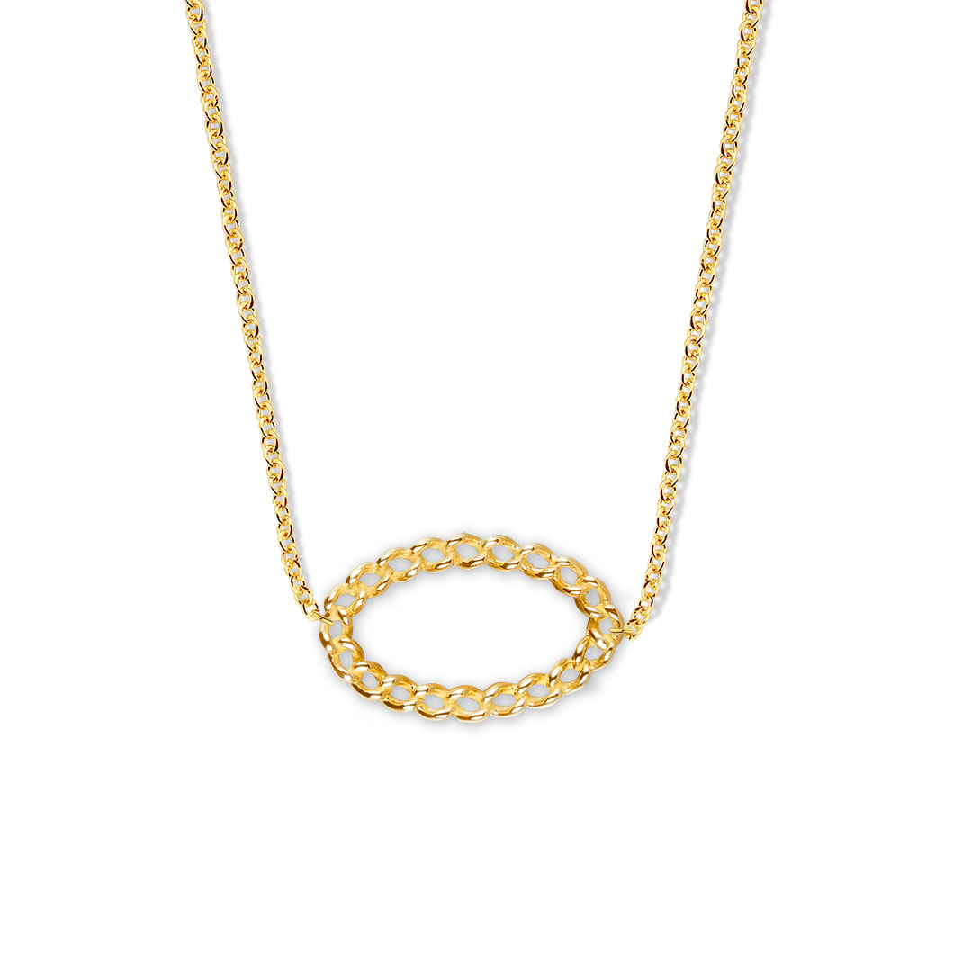 Minitials Love Chain Oval Signature Necklace - Minitials